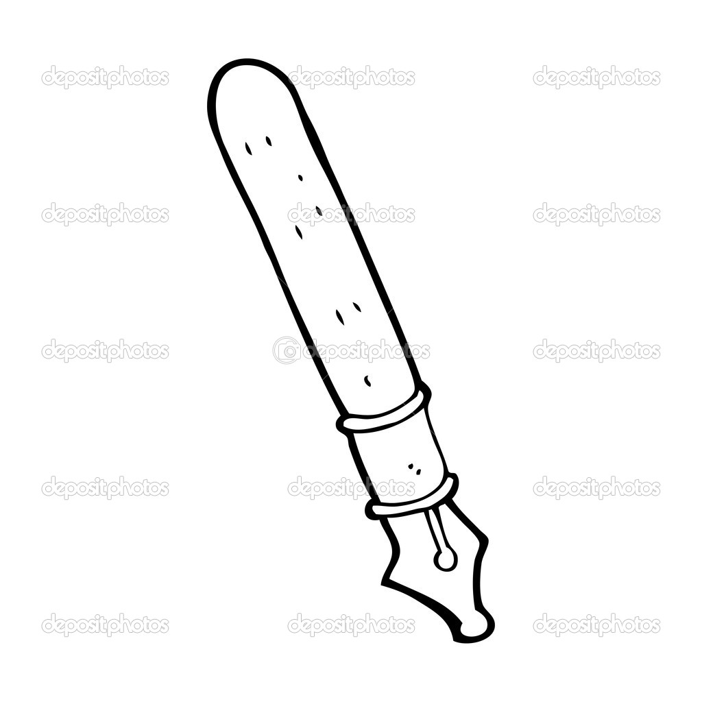 Old fountain pen cartoon Stock Vector Image by ©lineartestpilot #20416201