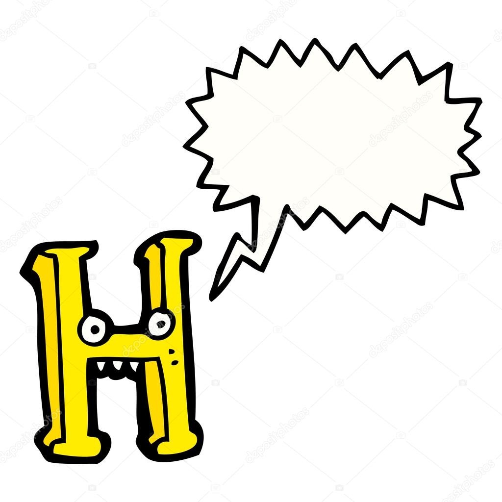 Crazy letter h Stock Vector by ©lineartestpilot 20418229
