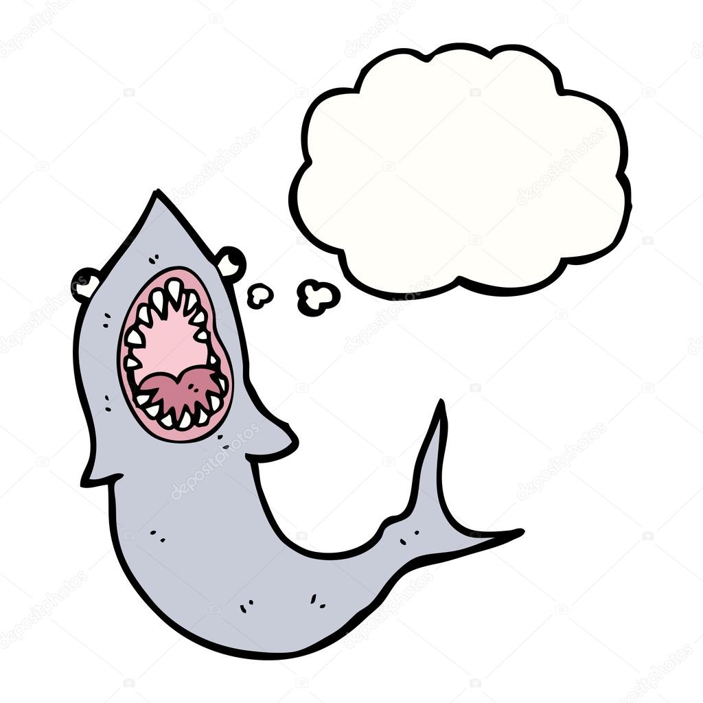 Thinking Shark Stock Vector Image by ©lineartestpilot #20420893