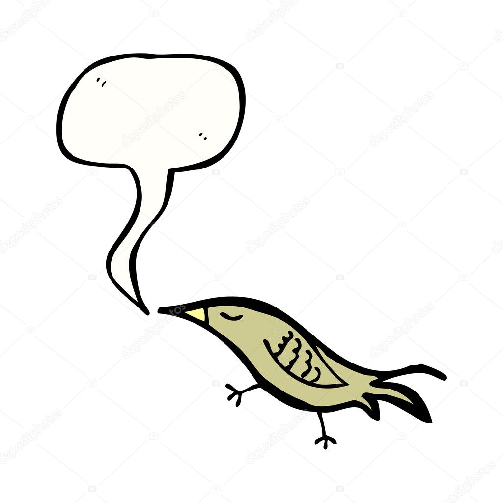 Tweeting bird Stock Vector by ©lineartestpilot 20882103