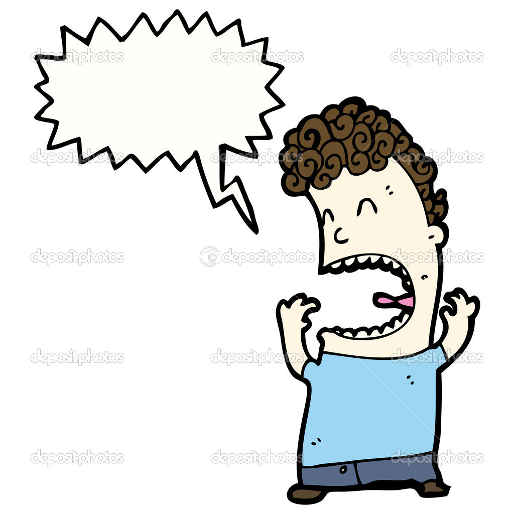 Man yelling Stock Illustration by ©lineartestpilot #20890579