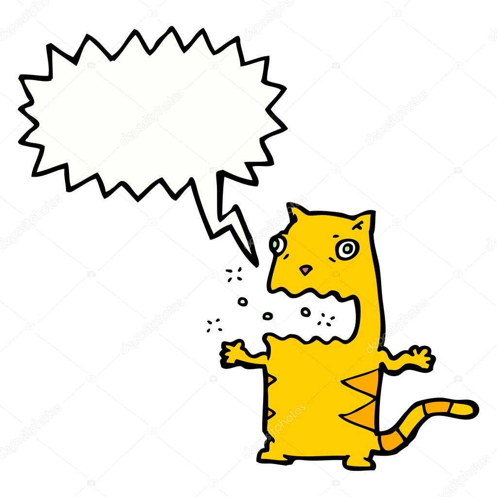 Gross cat on a white background Stock Vector by ©lineartestpilot 20922029