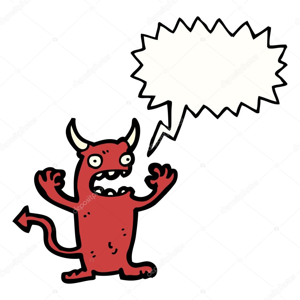 Devil with speech bubbles Stock Vector Image by ©lineartestpilot #20945305