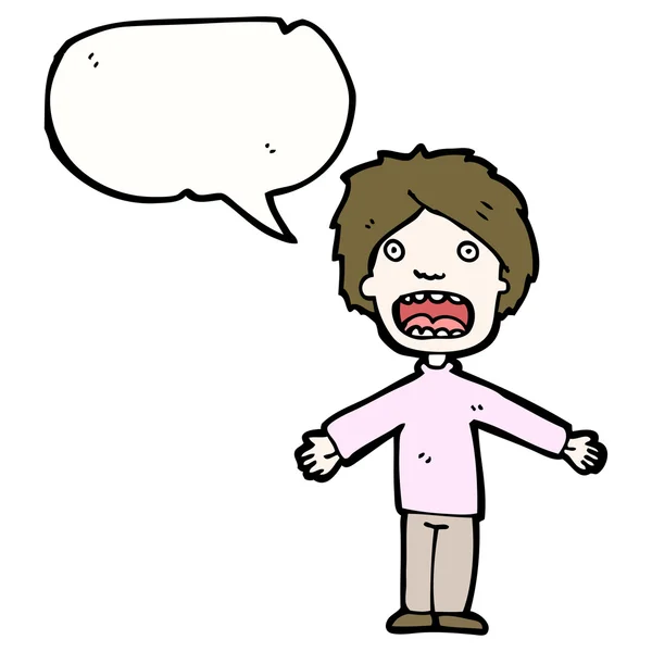 cartoon complaining boy — Stock Vector © lineartestpilot #56332229