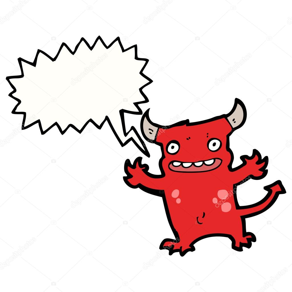 Happy little devil cartoon Stock Vector Image by ©lineartestpilot #20977315
