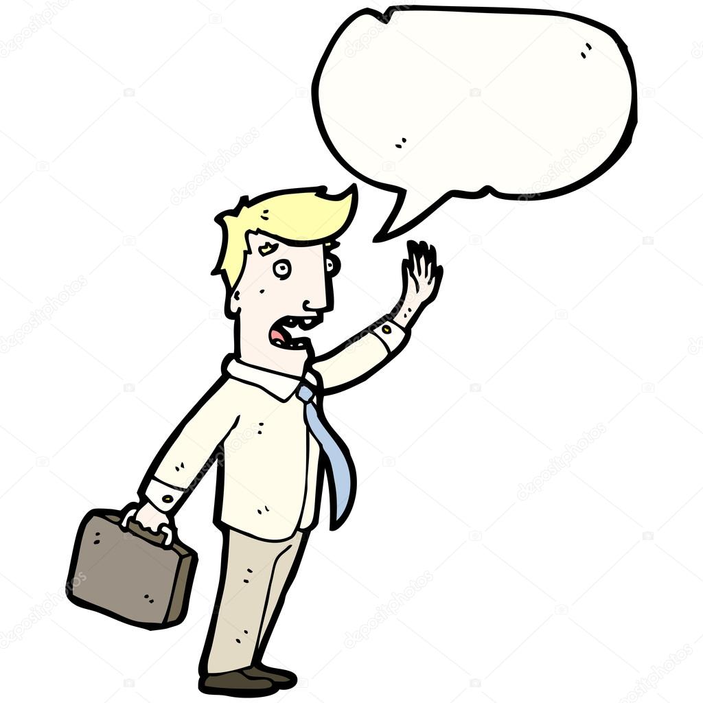 Man with briefcase hailing cab Stock Vector by ©lineartestpilot 21033829