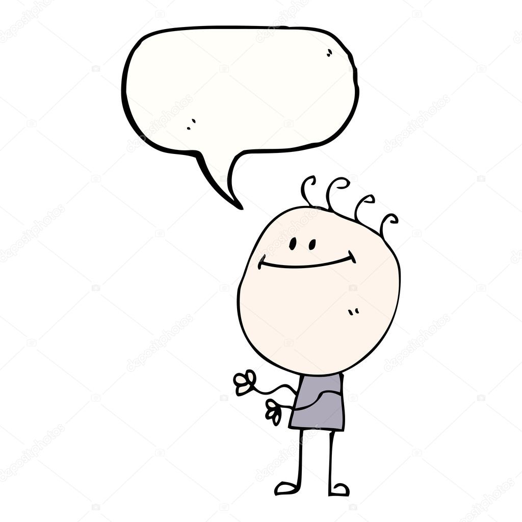 Smiling doodle man Stock Vector by ©lineartestpilot 21039739