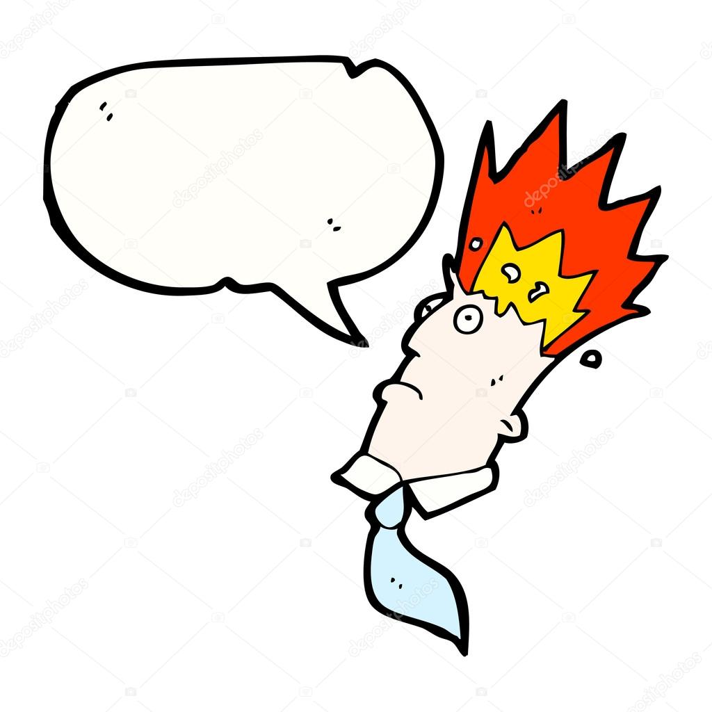 Exploding head businessman — Stock Vector © lineartestpilot #21041063