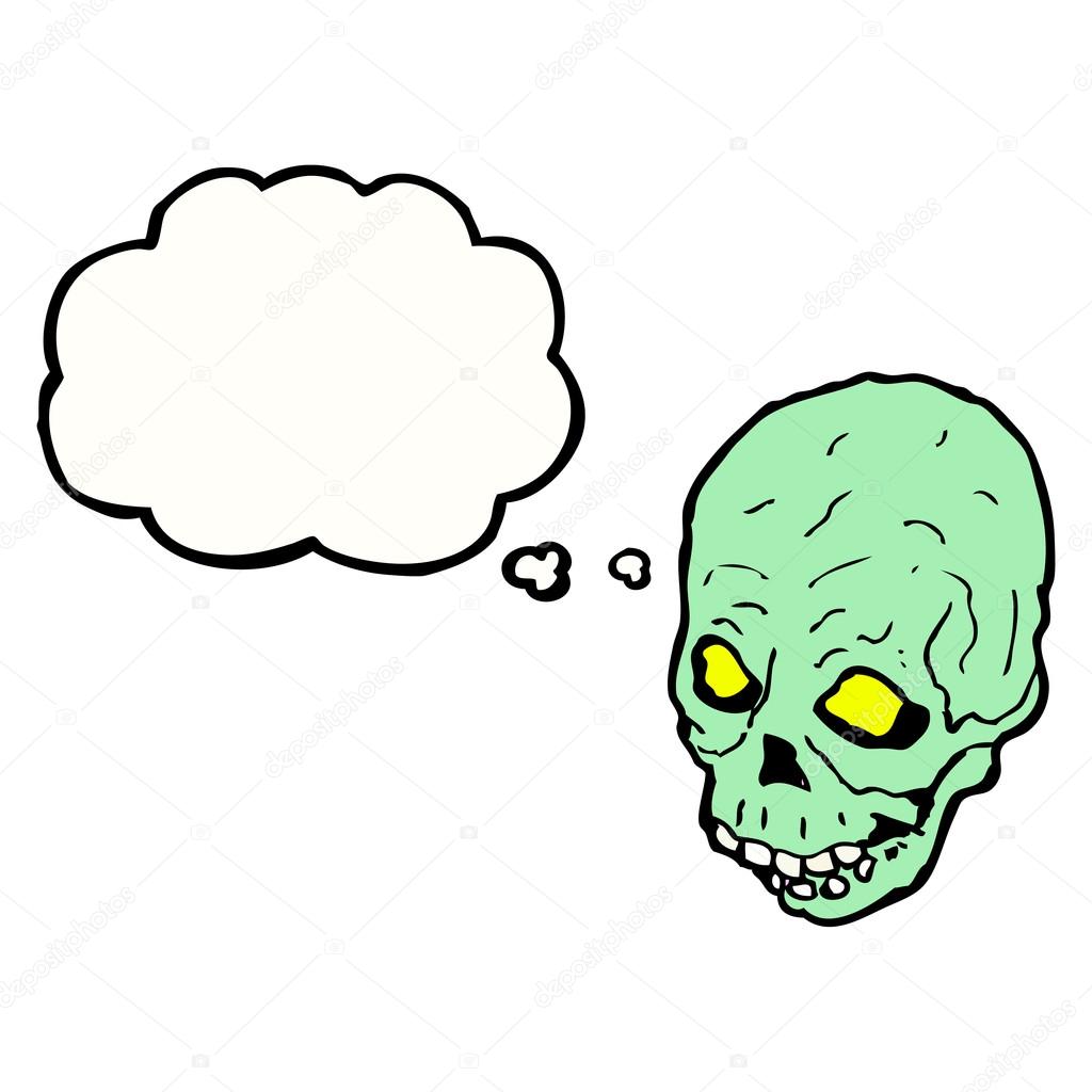 Glowing green spooky skull Stock Vector by ©lineartestpilot 21041587