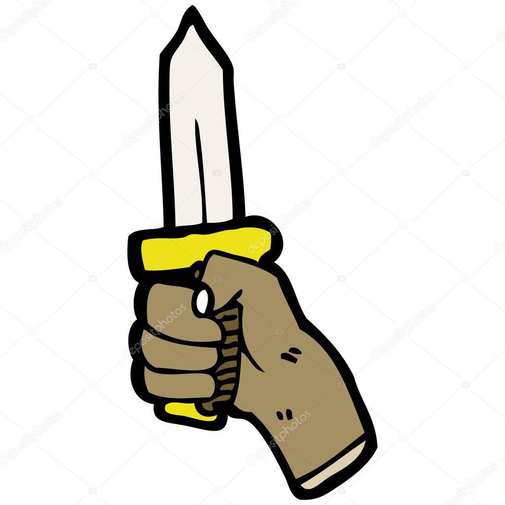 Hand with knife Stock Vector by ©lineartestpilot 21056763