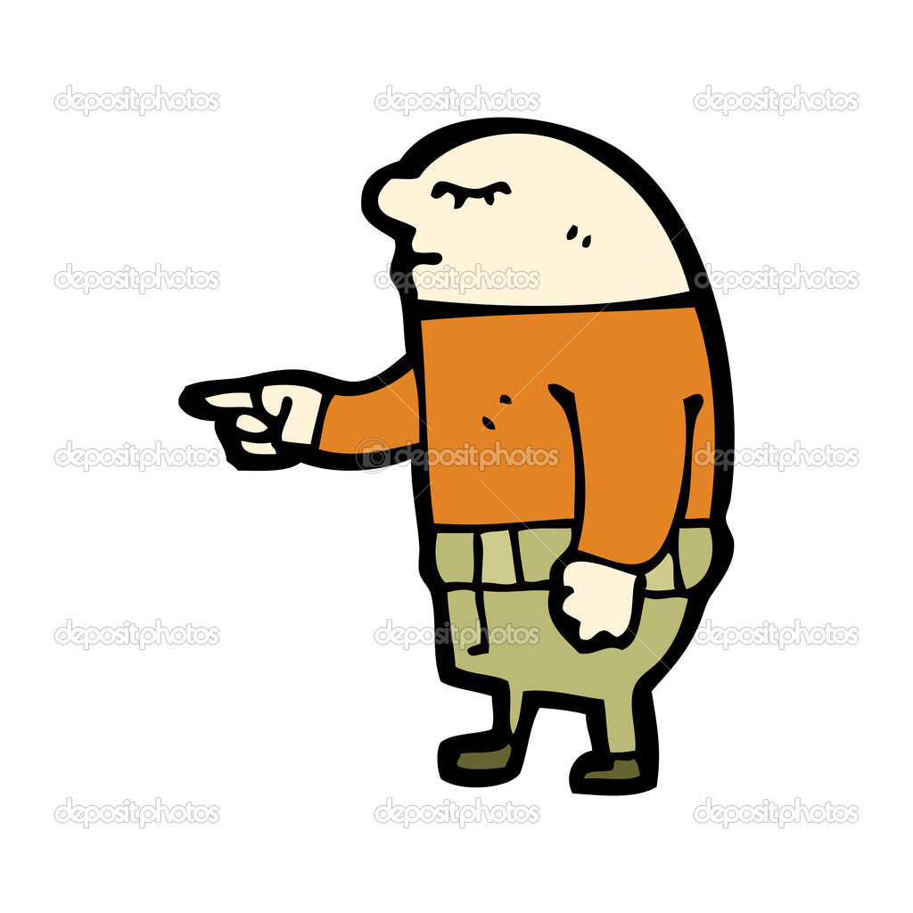 Bald man poking with finger Stock Vector Image by ©lineartestpilot ...