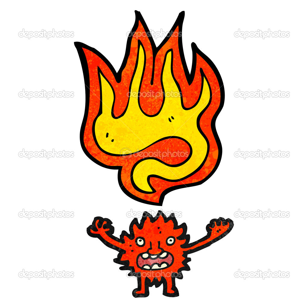 Little monster shooting fire Stock Vector Image by ©lineartestpilot ...