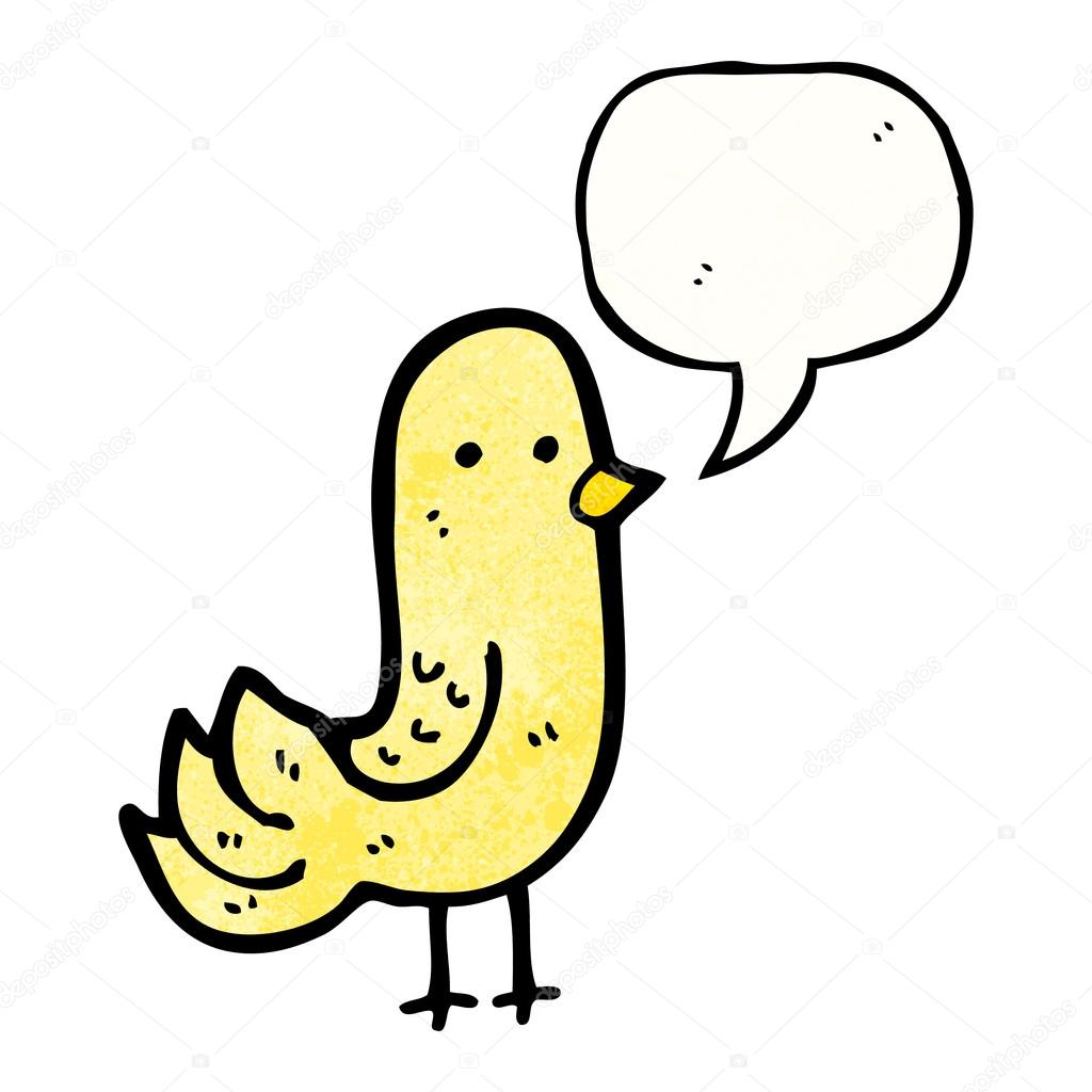 Talking Yellow Bird Stock Illustration by ©lineartestpilot #21168609