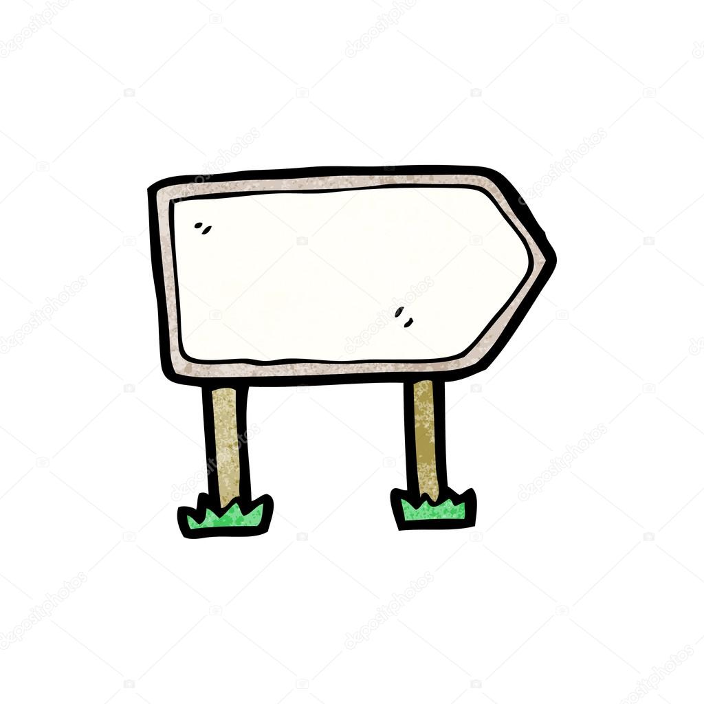 Cartoon blank road sign — Stock Vector © lineartestpilot #21168943