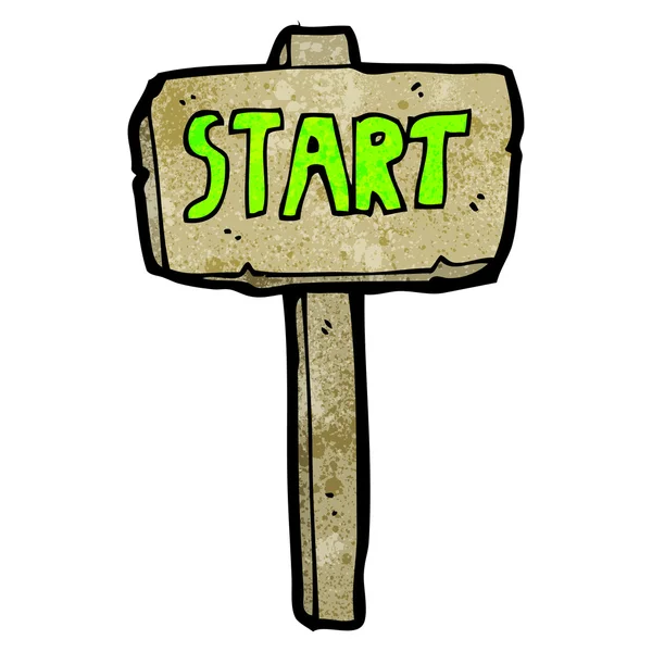 Start sign cartoon Stock Vector Image by ©lineartestpilot #21534481