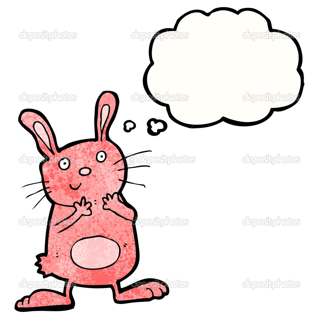 Pink rabbit Stock Illustration by ©lineartestpilot #21321947