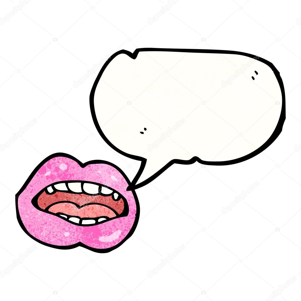 Talking pink lips Stock Vector by ©lineartestpilot 21328767