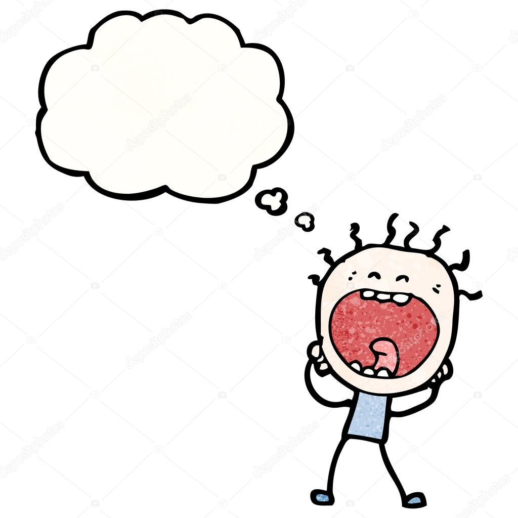 Screaming doodle man Stock Vector by ©lineartestpilot 21333967