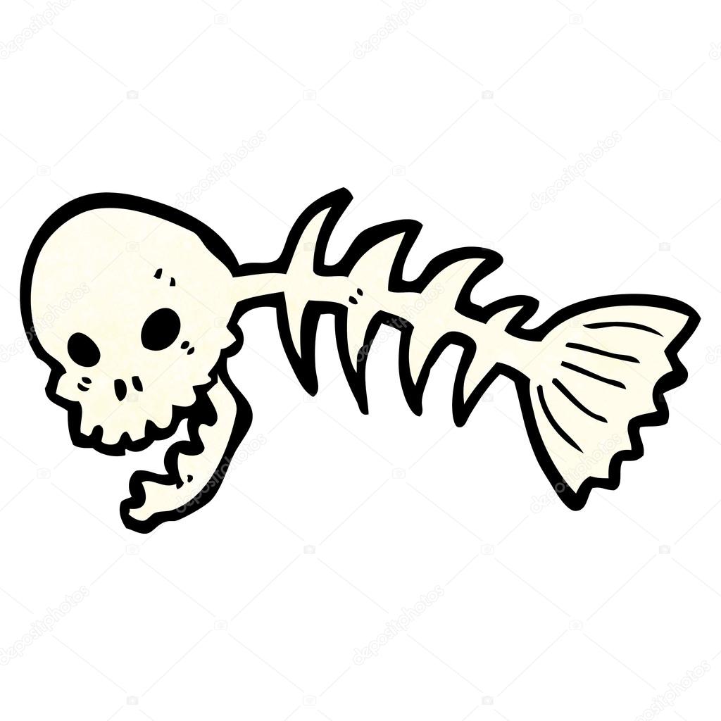 Spooky skull fish Stock Illustration by ©lineartestpilot #21473929