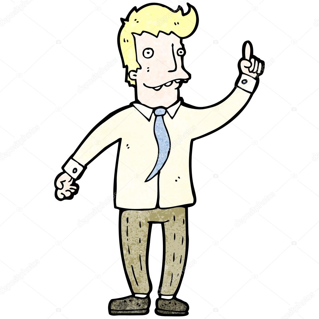 Man answering question cartoon — Stock Vector © lineartestpilot #21475597