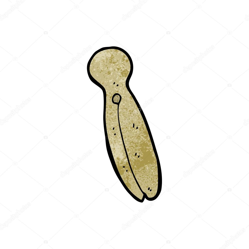 Cartoon wooden peg Stock Vector by ©lineartestpilot 21478539