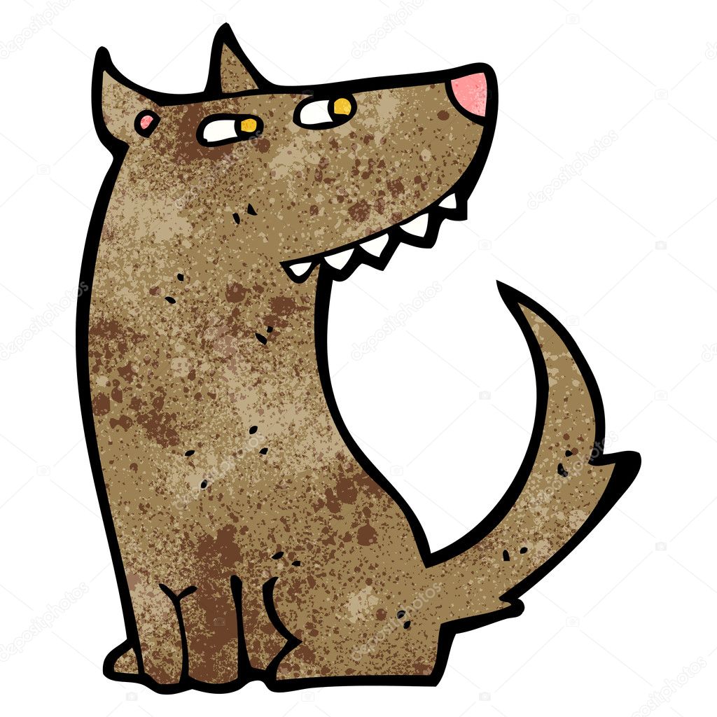 Cartoon of a brown wolf dog Stock Vector by ©lineartestpilot 21528471