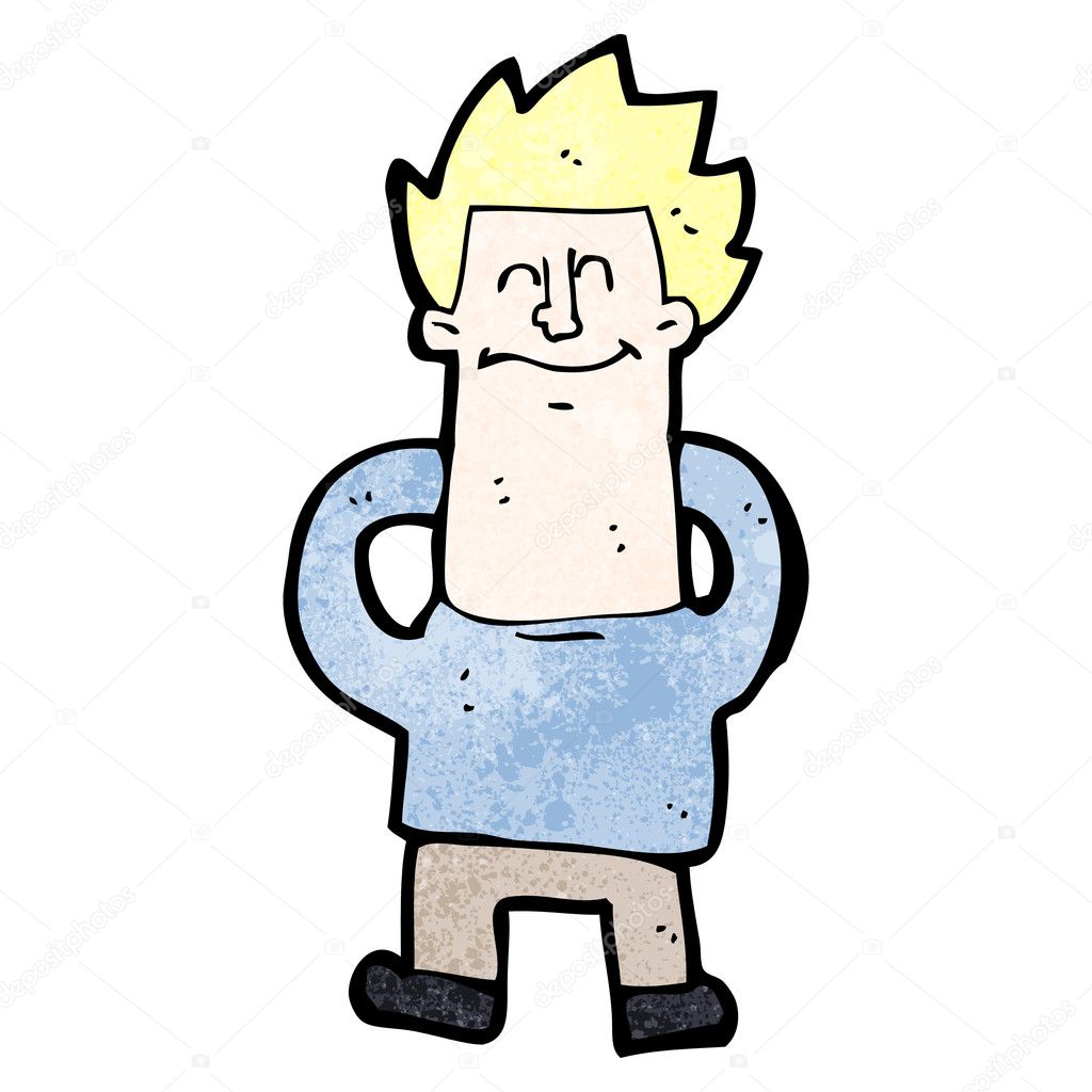 Cartoon relaxed man Stock Vector by ©lineartestpilot 21530435