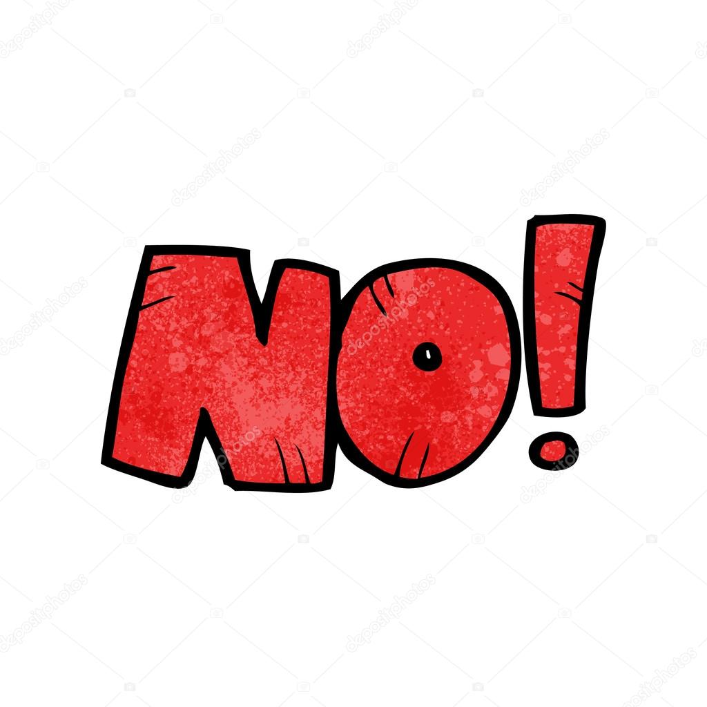 ¡No! dibujos animados vector, gráfico vectorial © lineartestpilot ...