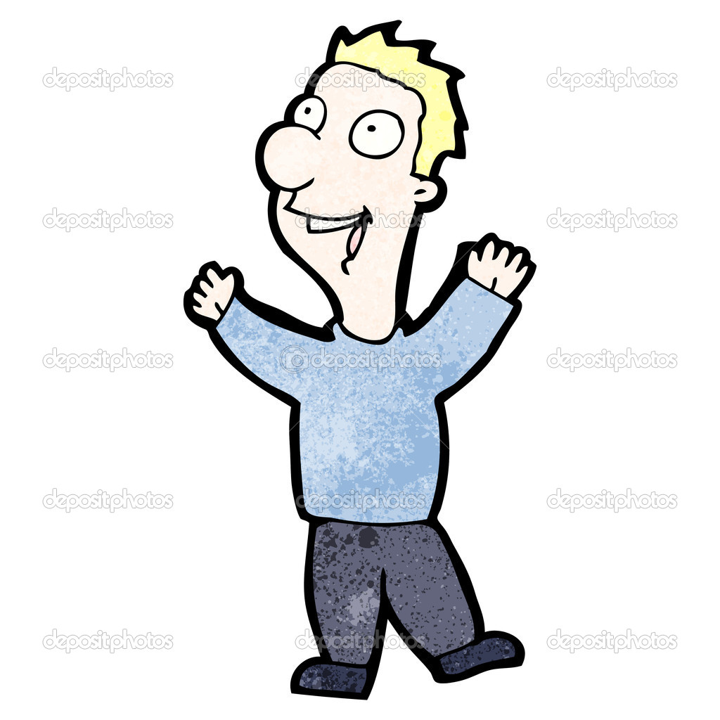Excited man cartoon Stock Illustration by ©lineartestpilot #21532495