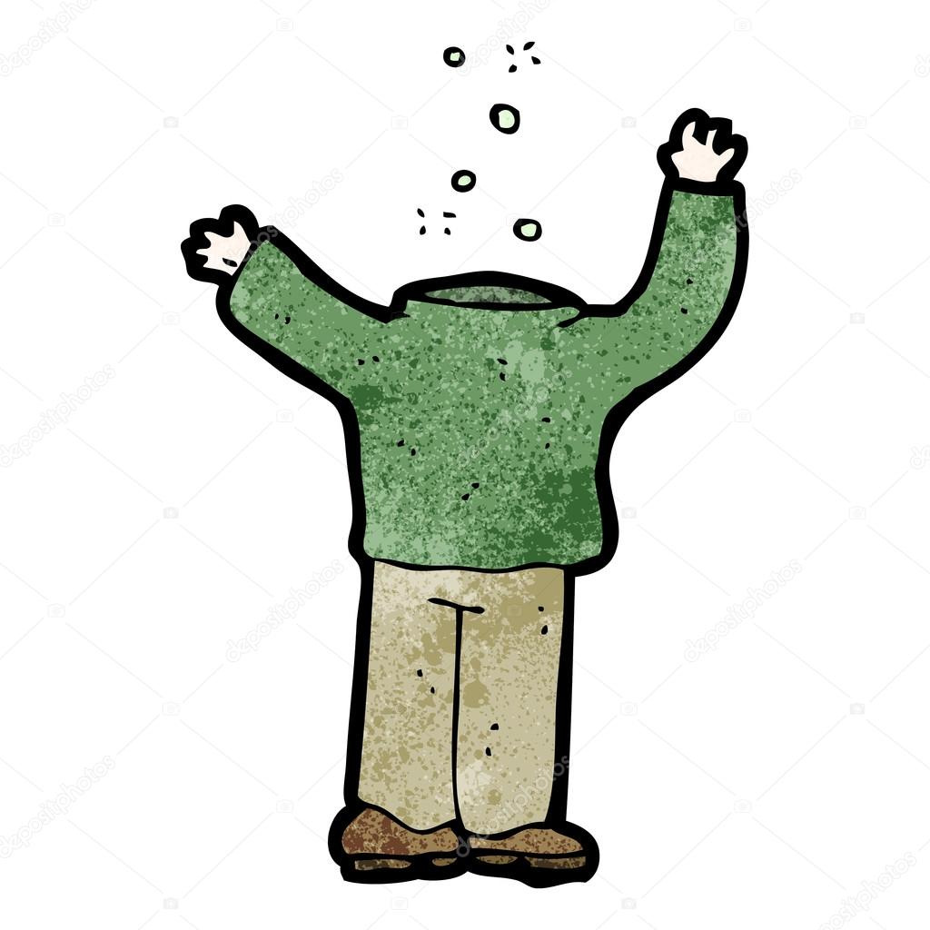 Dibujos animados de hombre sin cabeza — Vector de stock ...
