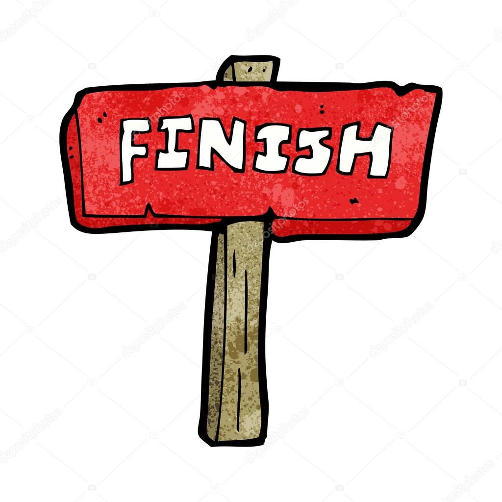 Finish sign cartoon — Stock Vector © lineartestpilot #21534447