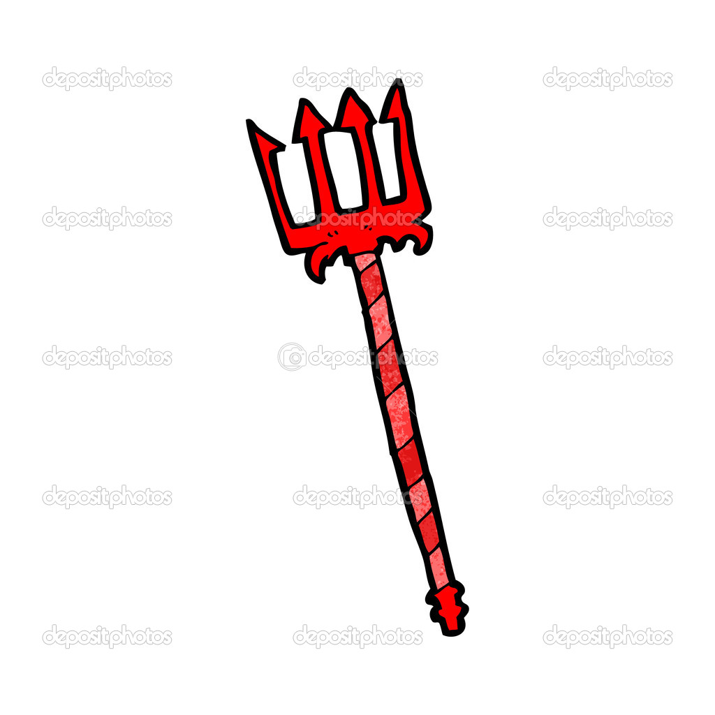 Cartoon devil fork Stock Vector Image by ©lineartestpilot #21534703