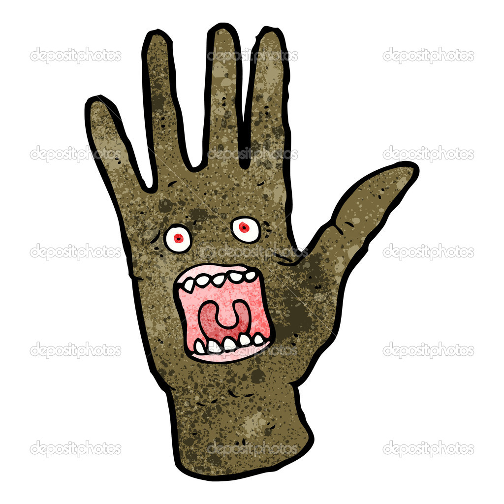 Scary halloween possessed hand cartoon Stock Vector by ©lineartestpilot ...