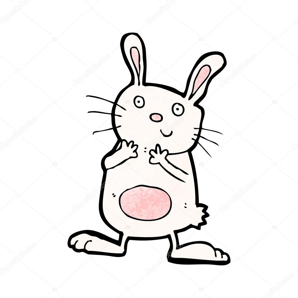Cartoon white rabbit Stock Vector by ©lineartestpilot 21535361