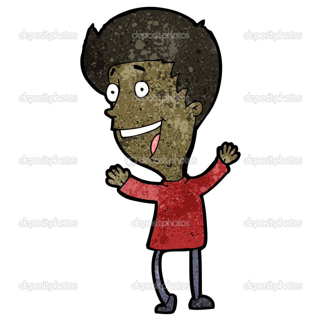 Excited man cartoon Stock Vector by ©lineartestpilot 21536549