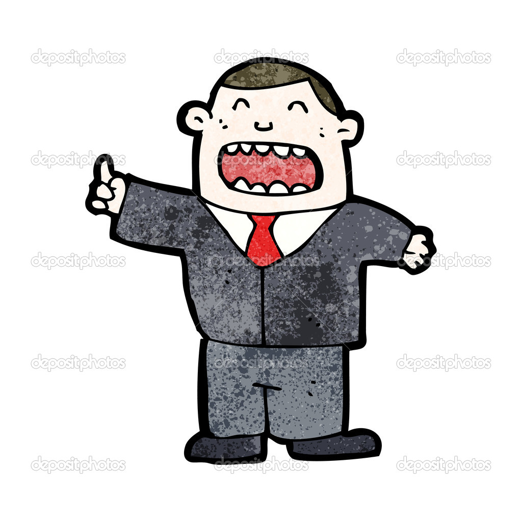 Cartoon boss giving orders Stock Vector by ©lineartestpilot 21537317