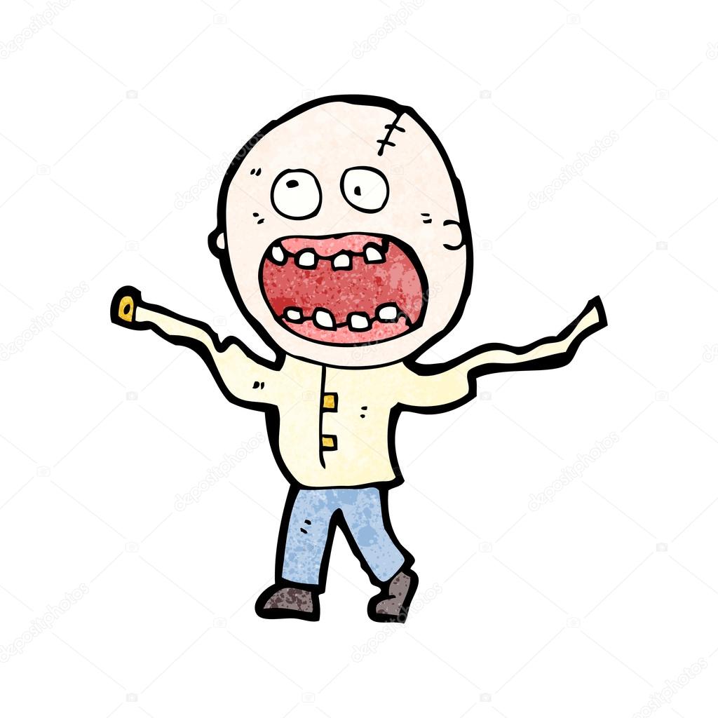 Crazy madman cartoon doodle — Stock Vector © lineartestpilot #21537575