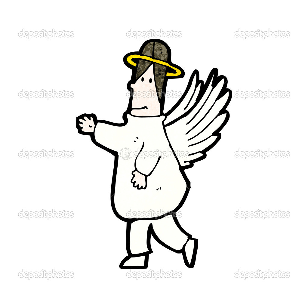 Angel man cartoon ⬇ Vector Image by © lineartestpilot | Vector Stock ...
