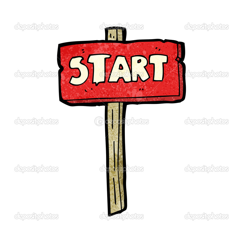 Cartoon start sign Stock Vector Image by ©lineartestpilot #21537967