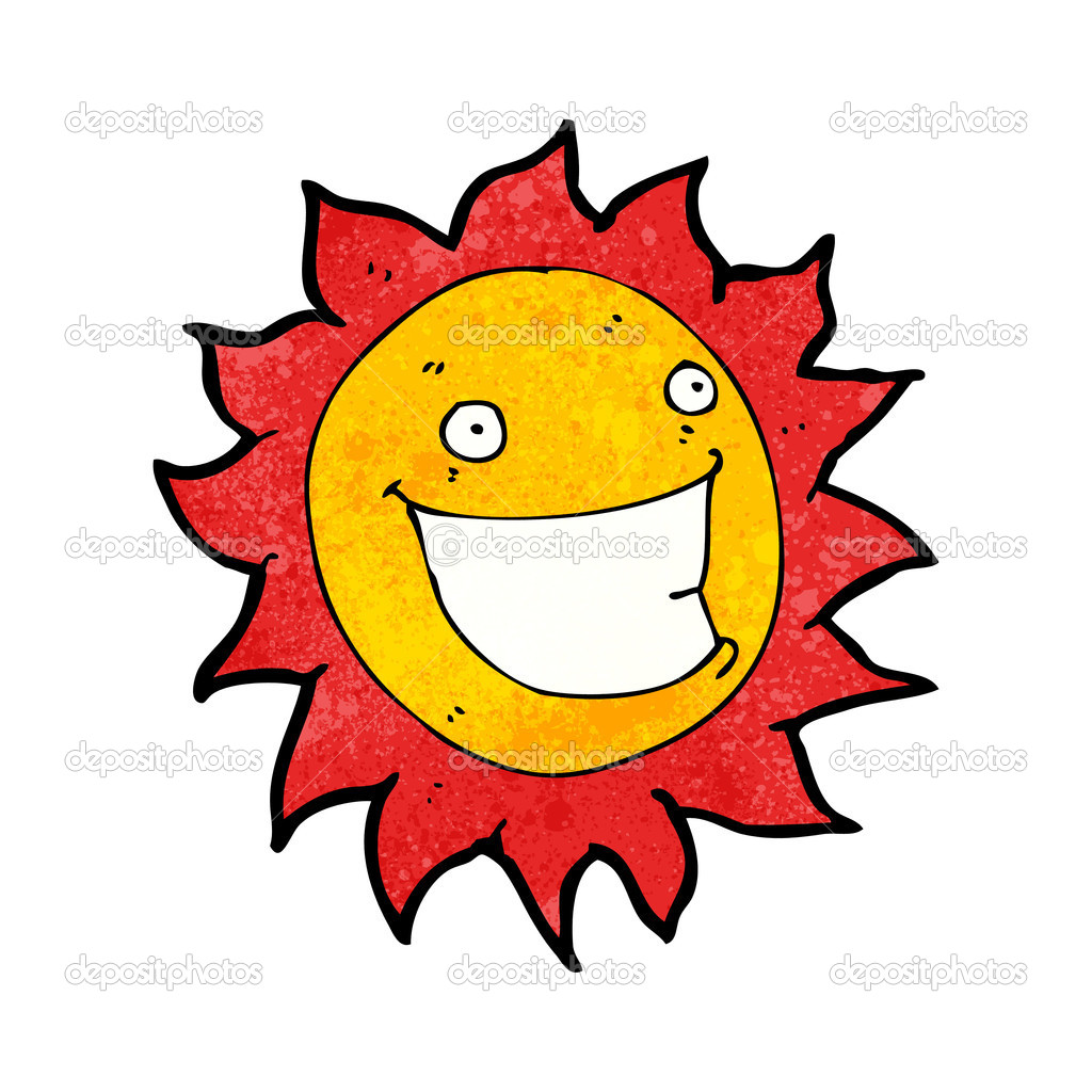 Grinning sun cartoon character Stock Vector by ©lineartestpilot 21538409