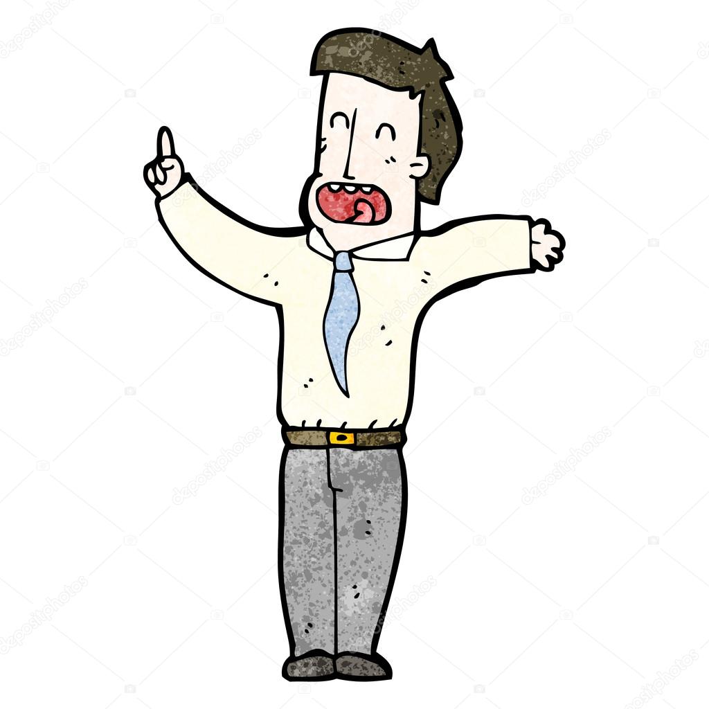 Dibujos animados jefe dando órdenes Ilustración de stock de ...