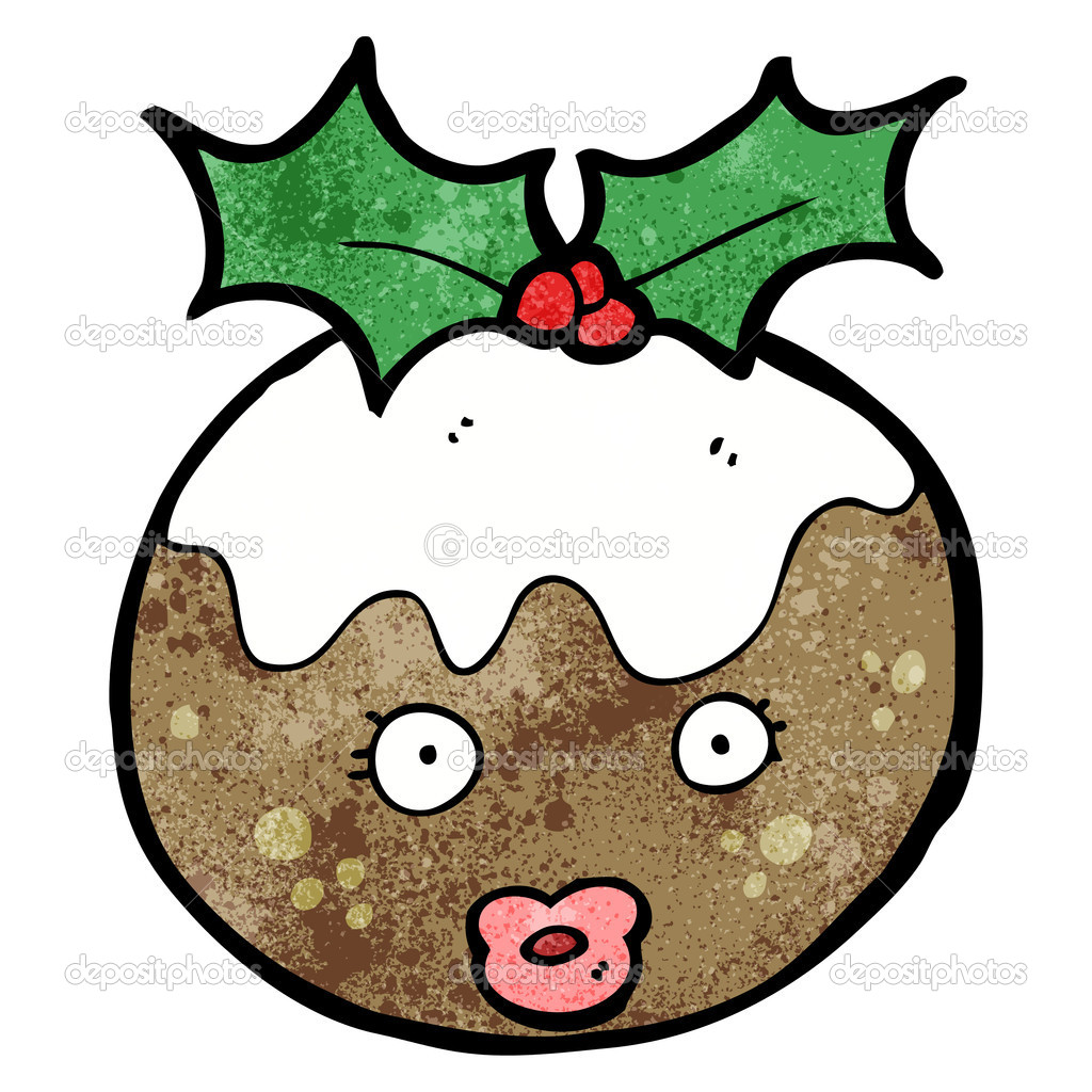 Cartoon christmas pudding Stock Vector Image by ©lineartestpilot #21546561