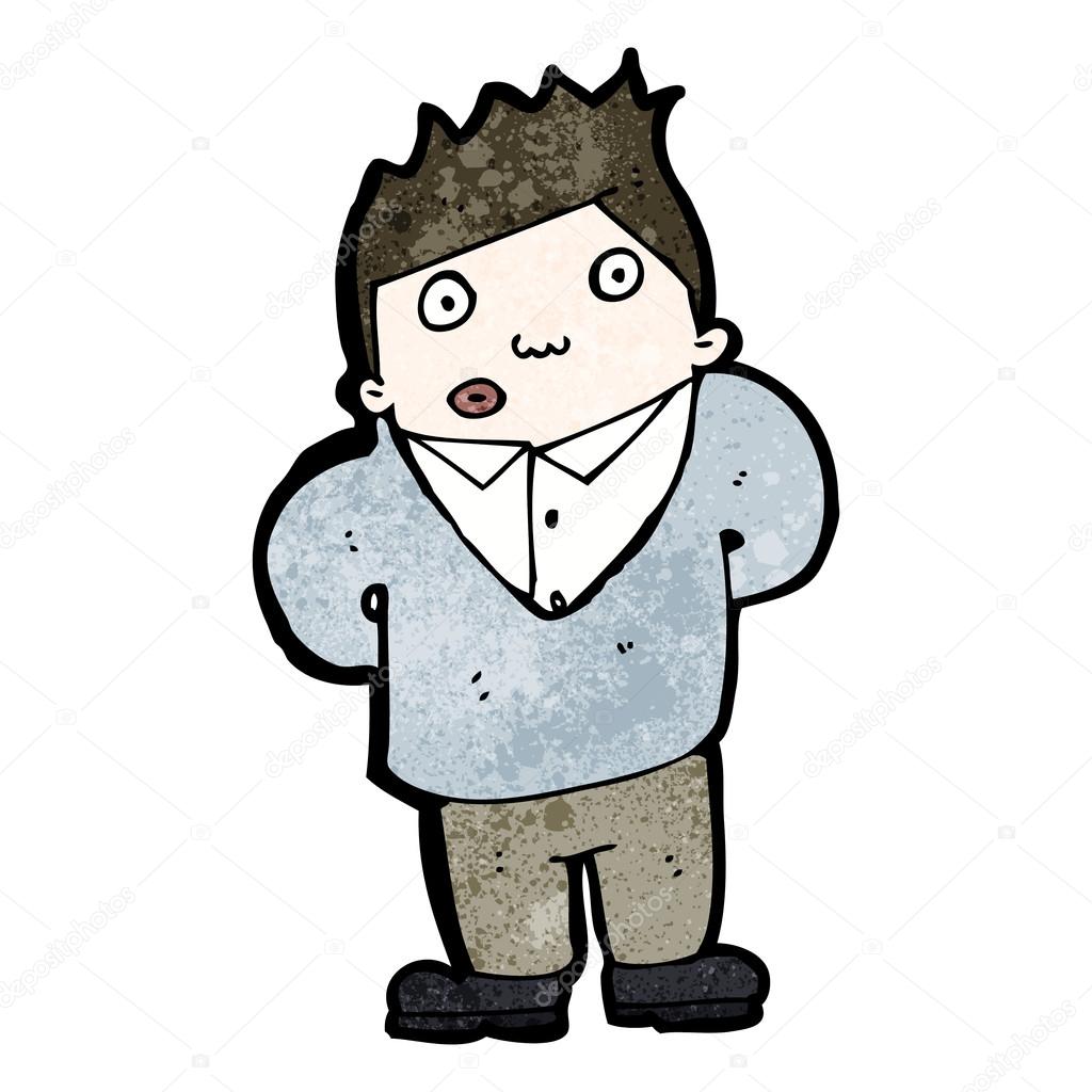 Concerned man cartoon Stock Vector by ©lineartestpilot 21547735