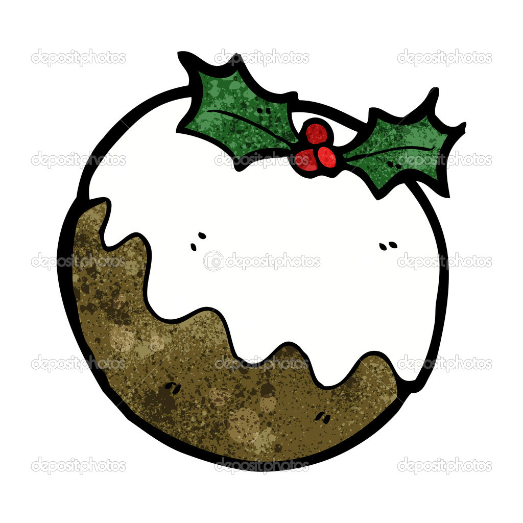 Cartoon christmas pudding Stock Vector Image by ©lineartestpilot #21547829