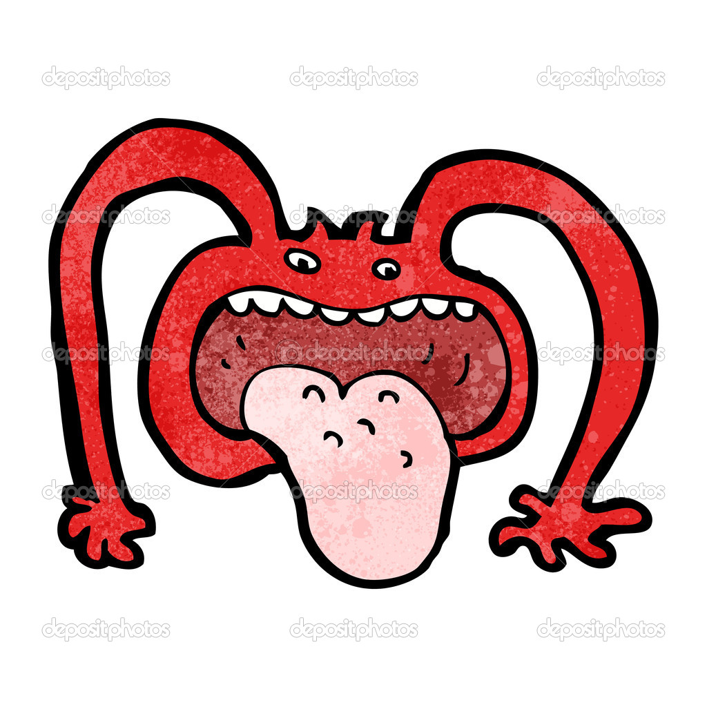 Cartoon gross monster Stock Vector by ©lineartestpilot 21548097
