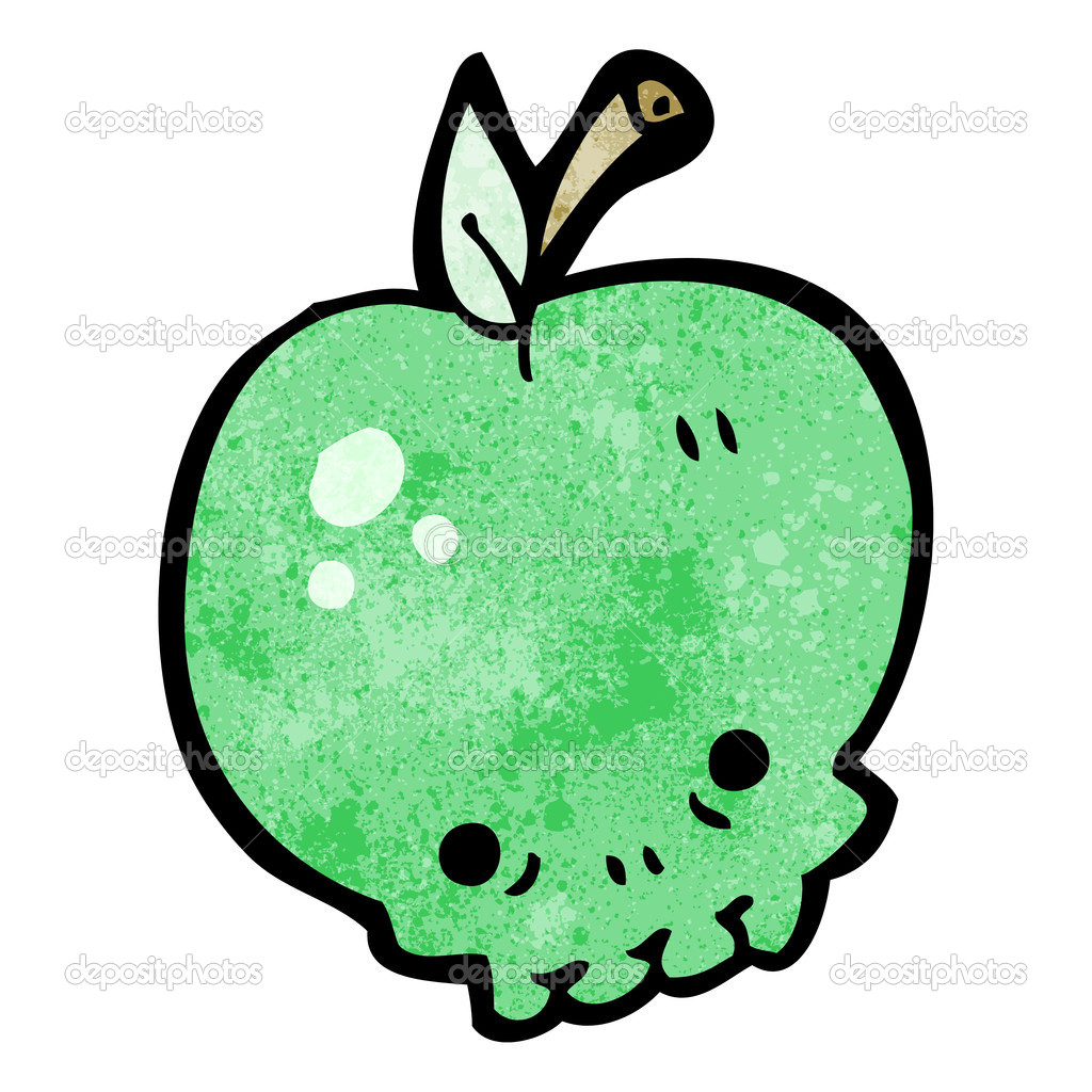 Cartoon skull apple Stock Vector by ©lineartestpilot 21551105