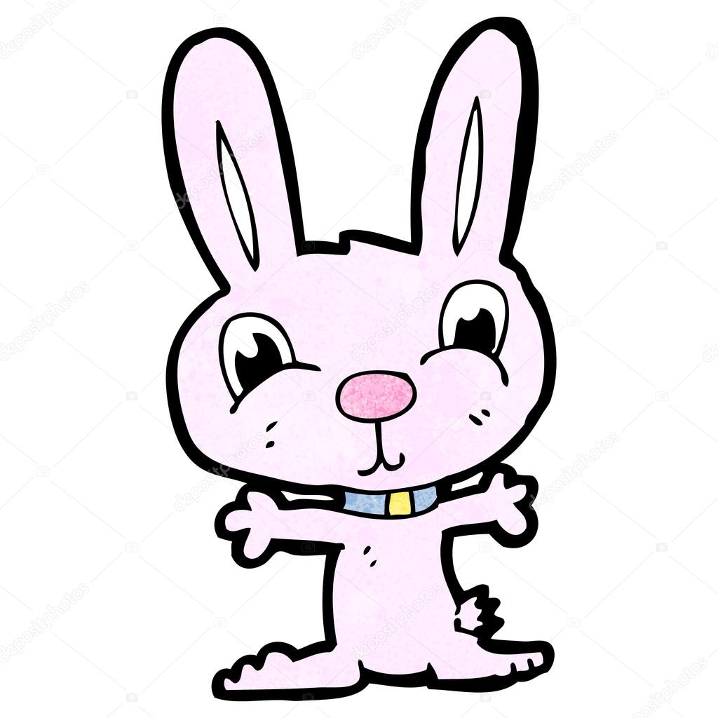 Pink Bunny Rabbit Stock Vector by ©lineartestpilot 21551125
