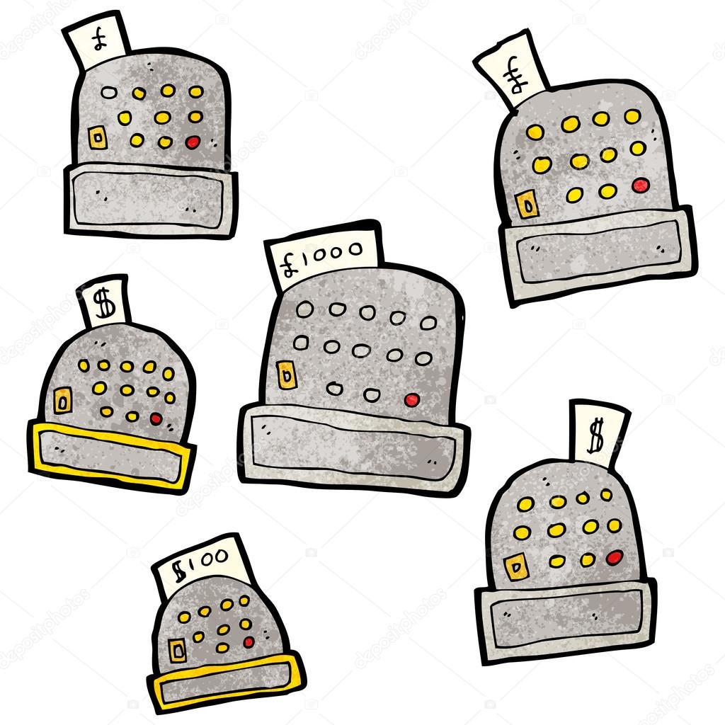 Cartoon retro cashier till cartoon Stock Vector Image by ...