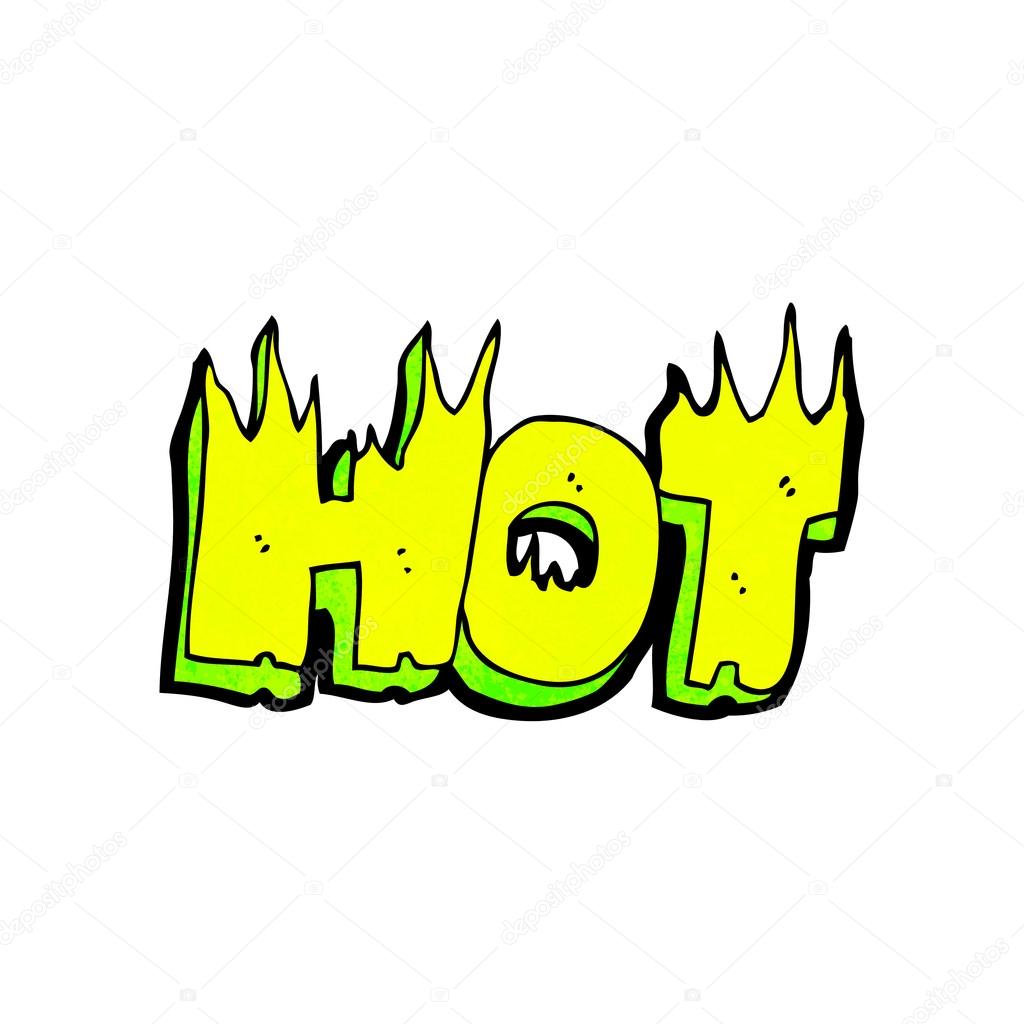 Cartoon burning green hot word Stock Vector Image by ©lineartestpilot ...