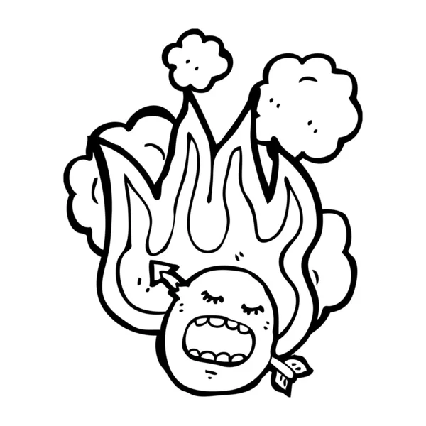 Flaming smiley face Stock Vector by ©lineartestpilot 20212087